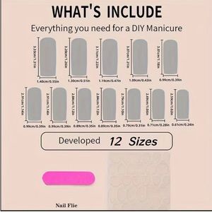 Makeup | 24 Piece Long Pink Coffin Shape Press On Nails | Poshmark